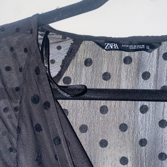 Zara | Dresses | Zara Dotted Mesh Mini Dress | Poshmark